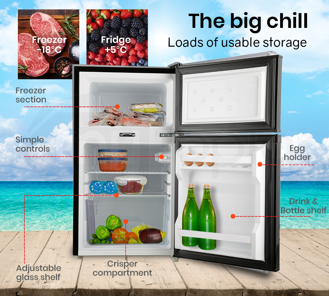 Gecko 95l Portable Upright Fridge Refrigerator 12v 24v 240v Caravan ...